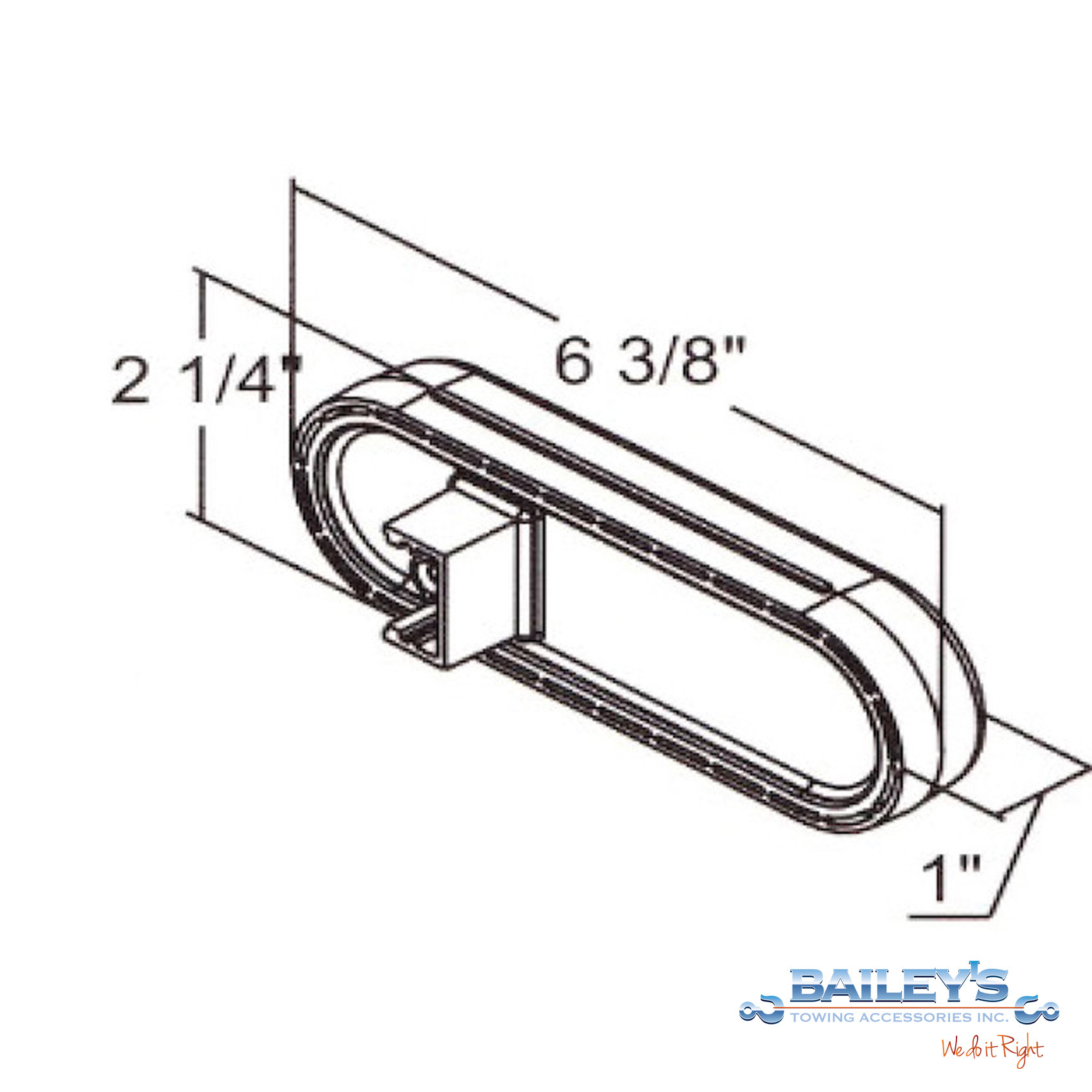 6-1/2" Red LED Oval Stop/Turn/Tail With PL3 Plug
