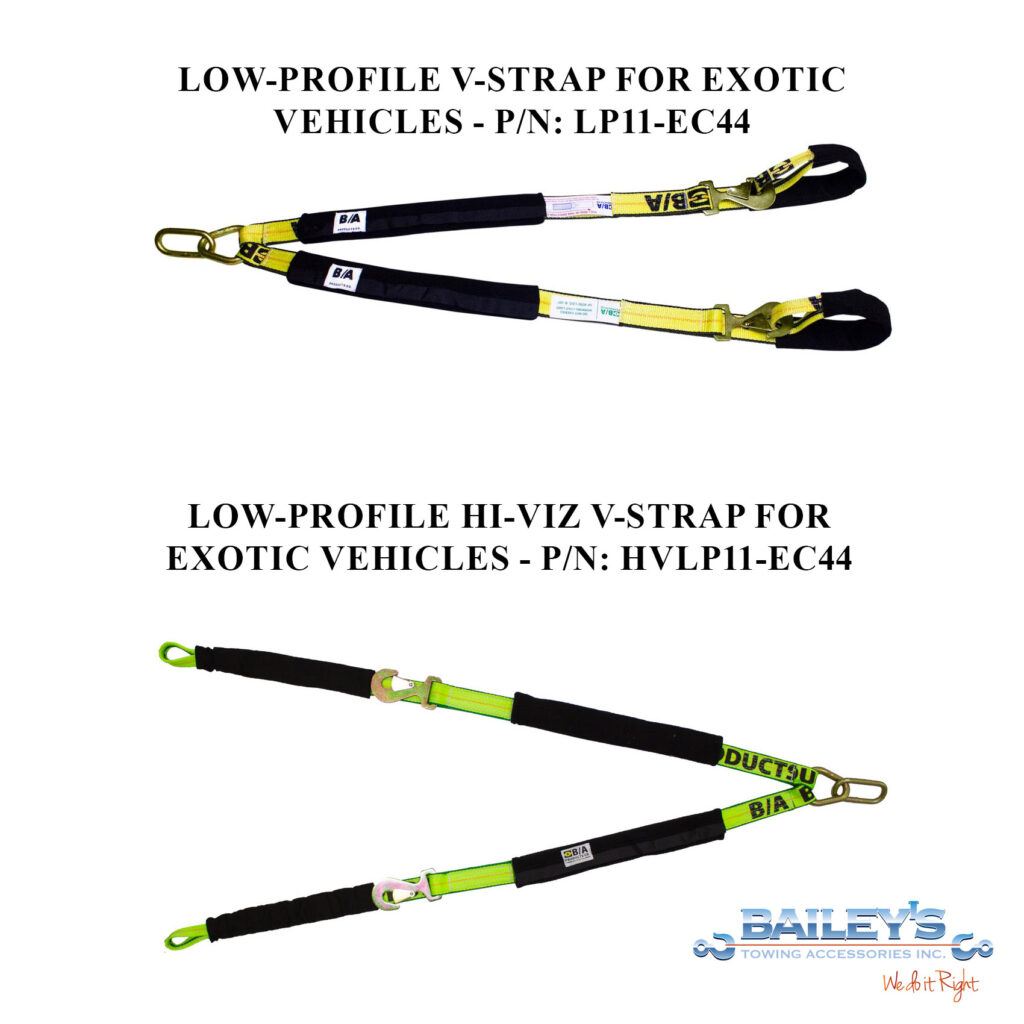 Low Profile V-Strap for Exotic Vehicles