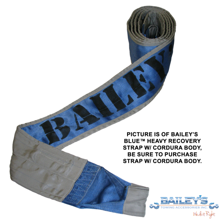 Baileys Blue™ Heavy Recovery Strap - Bailey’s Towing Accessories, Inc