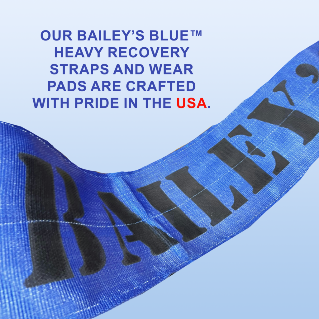 Baileys Blue™ Heavy Recovery Strap W/ Cordura Wrapped Body - Bailey’s ...